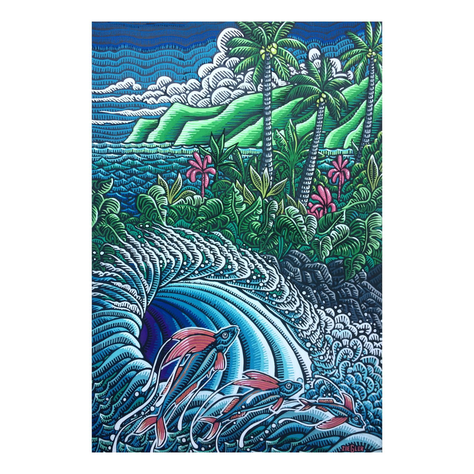 Kurt Ziegler Surf Art | Quality Prints and Original Artwork